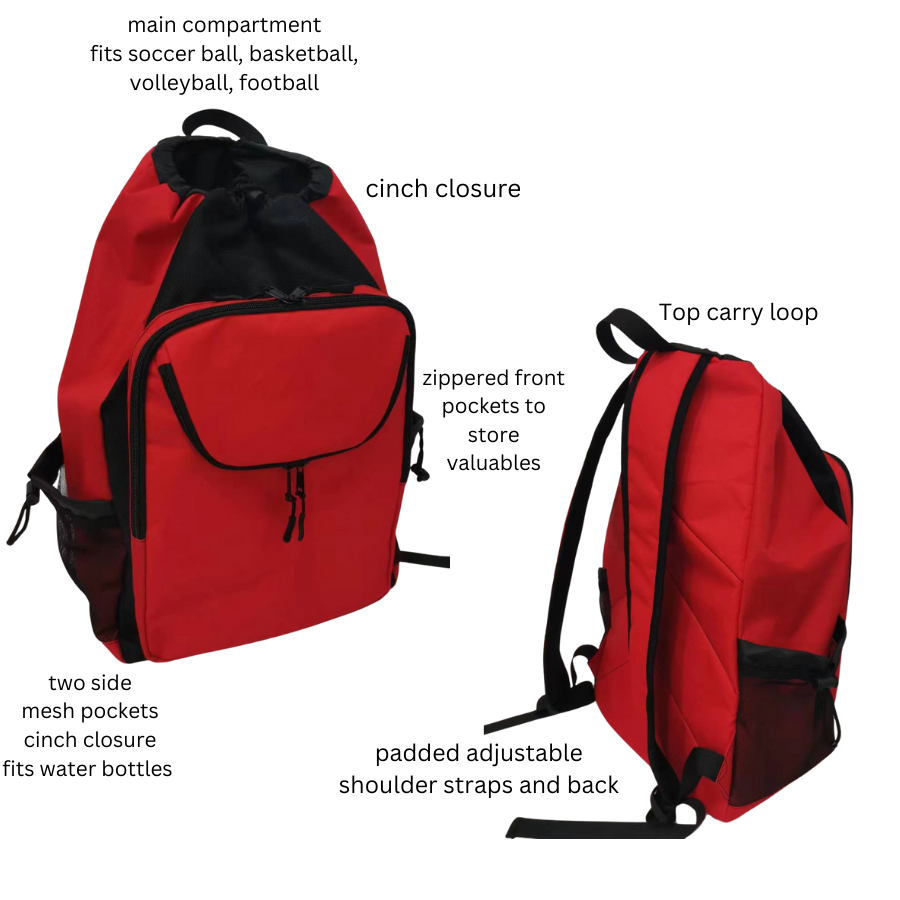 Custom Ball Backpack – Spartan Apparel & Merch